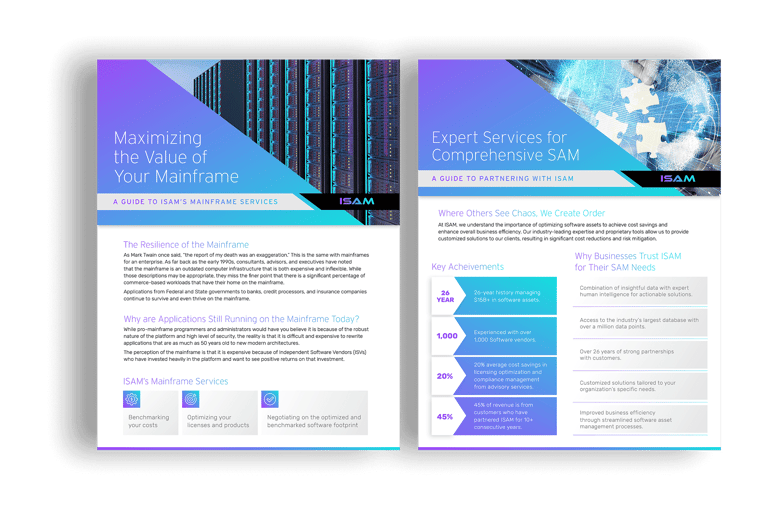 ISAM Brochures | Explore Our Software Asset Management Services
